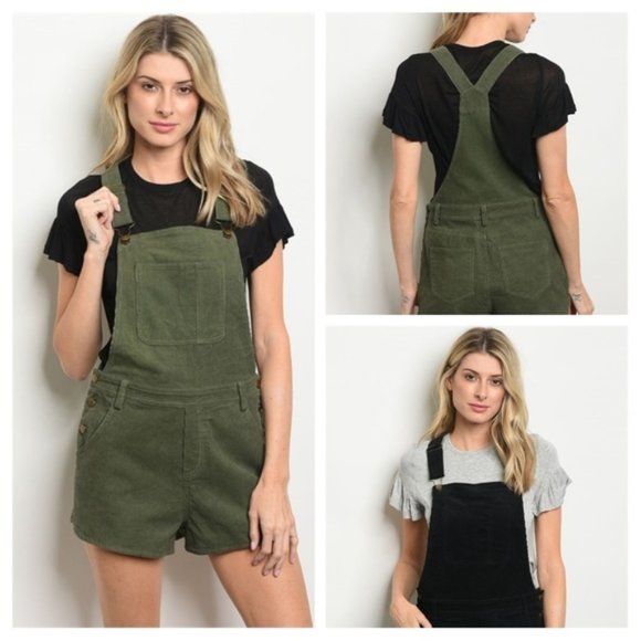 Love Riche | Shorts | Nwt Love Riche Corduroy Short Overalls | Poshmark